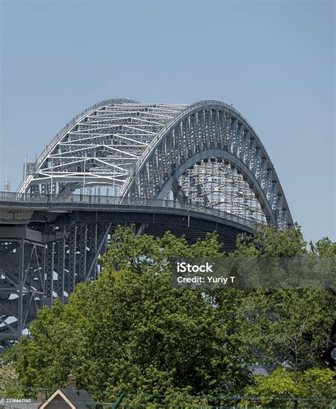 View Of New Bayonne Bridge Between New Jersey And Staten Island New