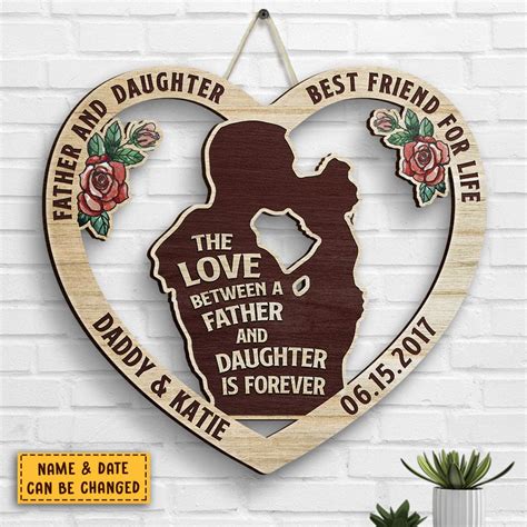 Father Daughter Best Friend For Life T For Dad Personalized Wood