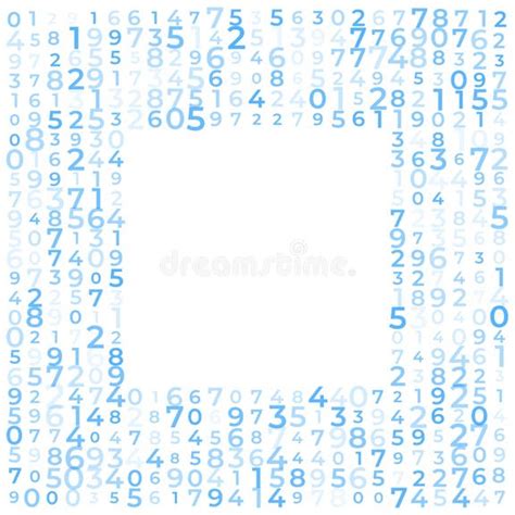 Digital Data Array Lots Of Numbers Digits In Digital Pattern Abstract Math Background Stock