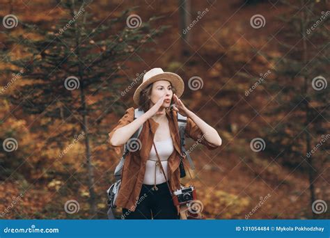 Portrait Of A Girl Who Got Lost In The Woods Beautiful Girl In A Hat