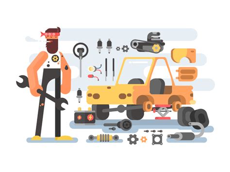 Car Disassembly By Anton Fritsler For Kit8 On Dribbble