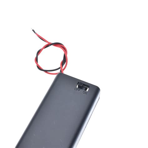 Black 2 Aa Battery Holder Box Case With Switch 2 A Vicedeal