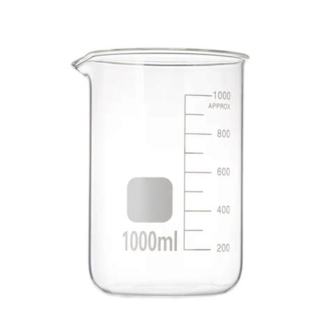 High Borosilicate Glass Low Profile Beaker 1000ml Thick High