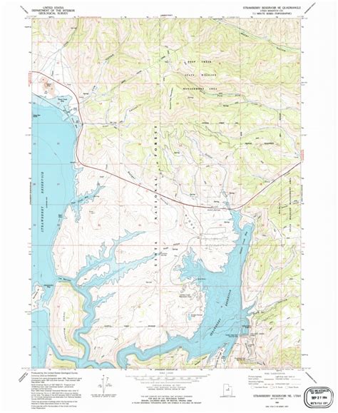 Strawberry Reservoir Ne Ut 1994 24000 Scale Map By United States