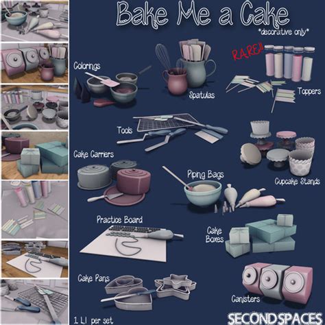 Second Life Marketplace Second Spaces Bake Me A Cake Cake Boxes