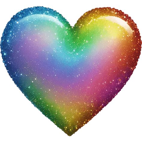 Rainbow Sparkly Heart Emoji Ai Emoji Generator