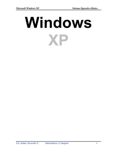 Windows Xp Tutorial Pdf Ventana Informática Periférico