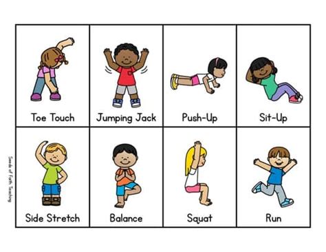 Freebie Fitness Action Cards An Exercisemovement Game Tpt