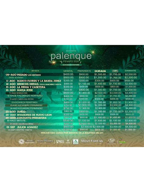 Boletos Para El Palenque De La Fenapo Slp 2024 Precios Oficiales Pdf