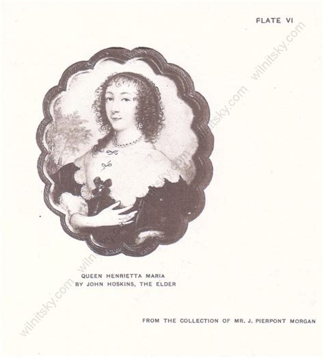 British School 19th Century Henrietta Maria Of France Queen Of