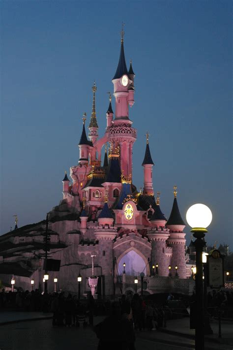 Disney Castle At Night Scrolller