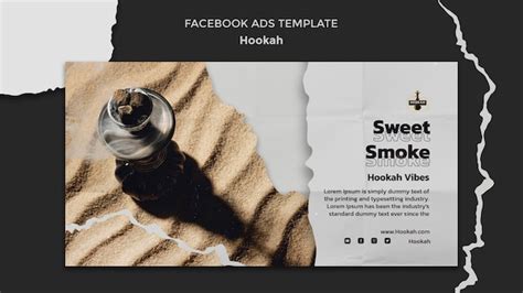 Premium Psd Flat Design Hookah Design Template