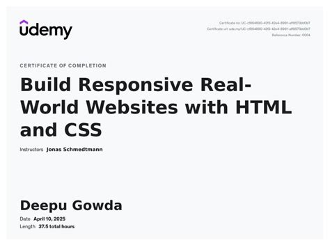 Html Webdevelopment Learningjourney Udemy Techskills Jonasschmedtmann Deepu Gowda