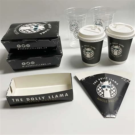 Recycled Ice Cream Bubble Waffle Holder Cardboard Waffle Paper Cone