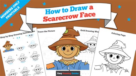 How To Draw A Scarecrow Face Really Easy Drawing Tutorial