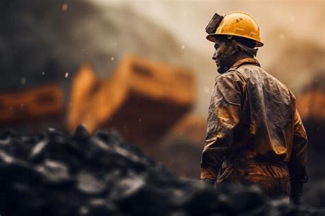Premium Ai Image Miner Person Professional Mining Worker Working In