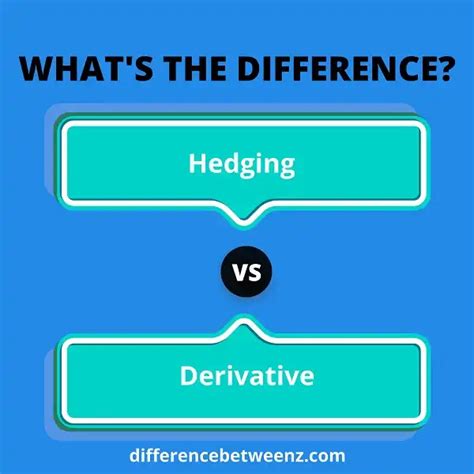 Difference Between Hedging And Derivatives Difference Betweenz