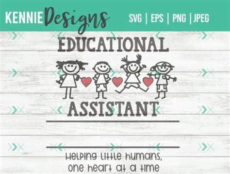 Educational Assistant Svg For Ea Graphic By Kennie Designs · Creative