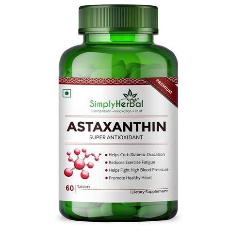 Simply Herbal Astaxanthin Supplement Tablets 60 Tablets