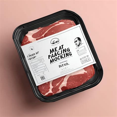 Meat Packaging Mockup Premium Ai Generated Image