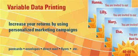Variable Data Printing Citypress Winnipeg Printing We Treat Your Colour Right