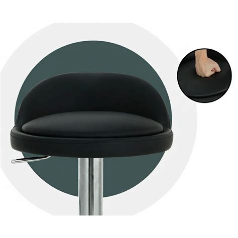 Artiss 4x Bar Stools Pu Leather Gas Lift Black Kmart