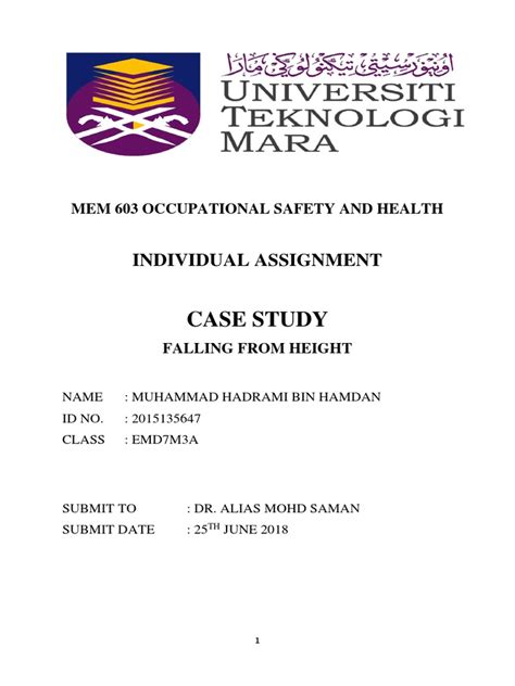 Investigating A Fatal Fall From Height A Case Study On Preventing