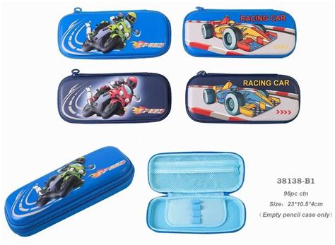 Cartoon Compass Pencil Case Imported Packaging Type Box Plastic At