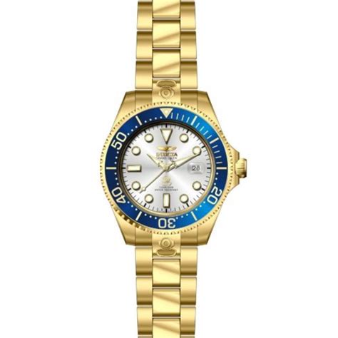 Invicta Grand Diver Automatic Silver Dial 18kt Gold Ion Plated 15845