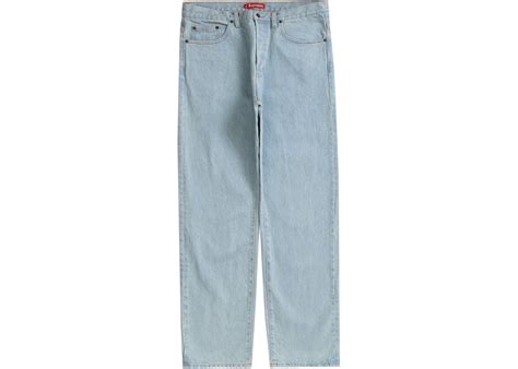 Supreme Regular Jean Washed Blue Homme De La Collection Fw21 Fr