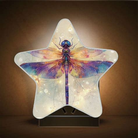 Wobogo Dreamy Dragonfly Led Star Night Light 02 Watt Wall Plug Dusk To