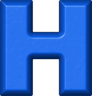 Presentation Alphabets Blue Refrigerator Magnet H