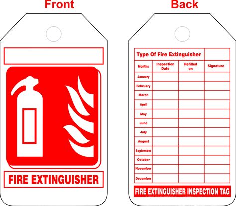 Fire Extinguisher Inspection Tag Template At Herman Dunlap Blog