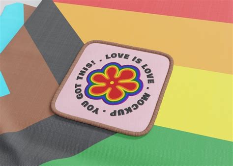 Premium Psd Pride Day Patch Mockup