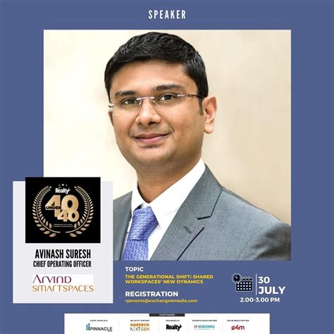 Realty Meet Our Esteemed Speaker Mr Avinash Suresh
