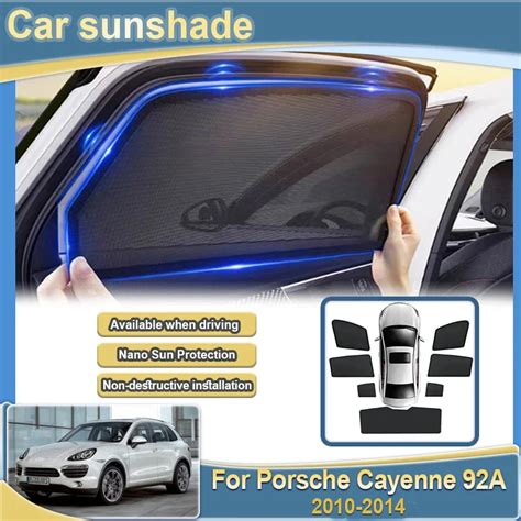 Para Porsche Cayenne 92a E2 2010 2011 2012 2013 2014 Parasol De Malla Para Coche Cortinas De