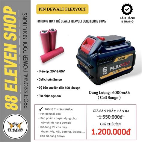Pin Đóng Dewalt Flexvol Dung Lượng 6000mah