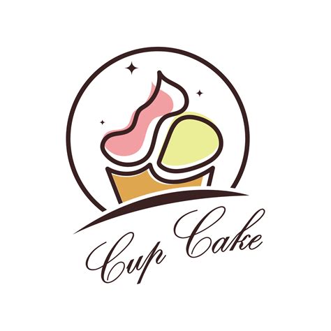 Cupcake Logo Design Vector Illustration Template Cupcake Bakery Icon
