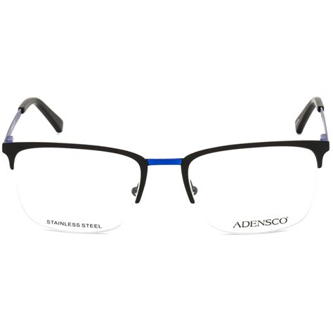 Adensco Mens Black Square Eyeglass Frames Ad11800vk0053