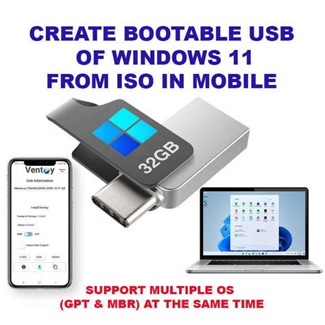 How To Create Bootable Usb Of Windows 11 And 10 In Mobile For Both Gpt