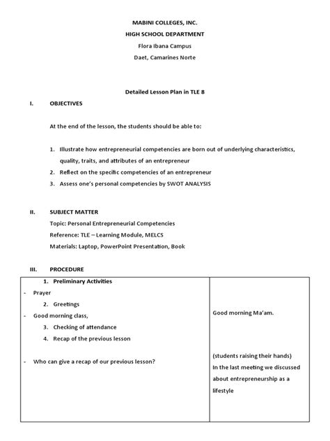 Dlp Bec Part 4 Pdf Entrepreneurship Swot Analysis