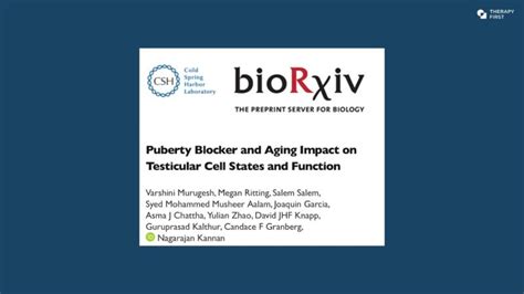 Therapy First On Linkedin Puberty Blocker And Aging Impact On