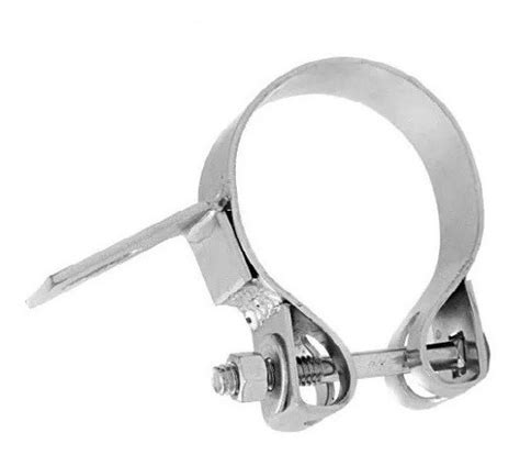 Abraçadeira Cromada 3 Polegadas C Suporte Reto Escapamento Mercado Livre