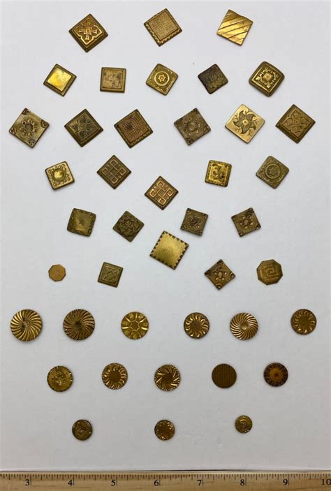 Lot Detail Patterned Brass Buttons