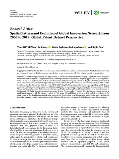 Pdf Spatial Pattern And Evolution Of Global Innovation Network From