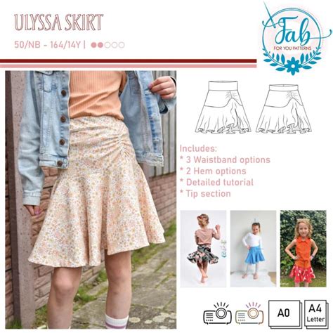 Ulyssa Skirt Nb 14y Fab For You Patterns
