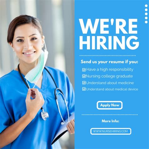 Hiring Health Medical Hospital Company Template Postermywall