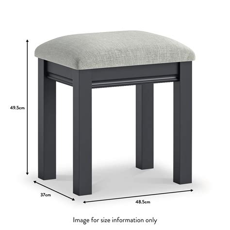 Porter Upholstered Dressing Table Stool White Grey Charcoal