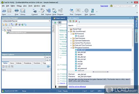 Toad For Mysql Screenshots