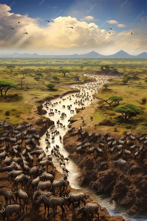 Premium Photo 3d Vibrant Depiction Of An Aerial View Of A Great